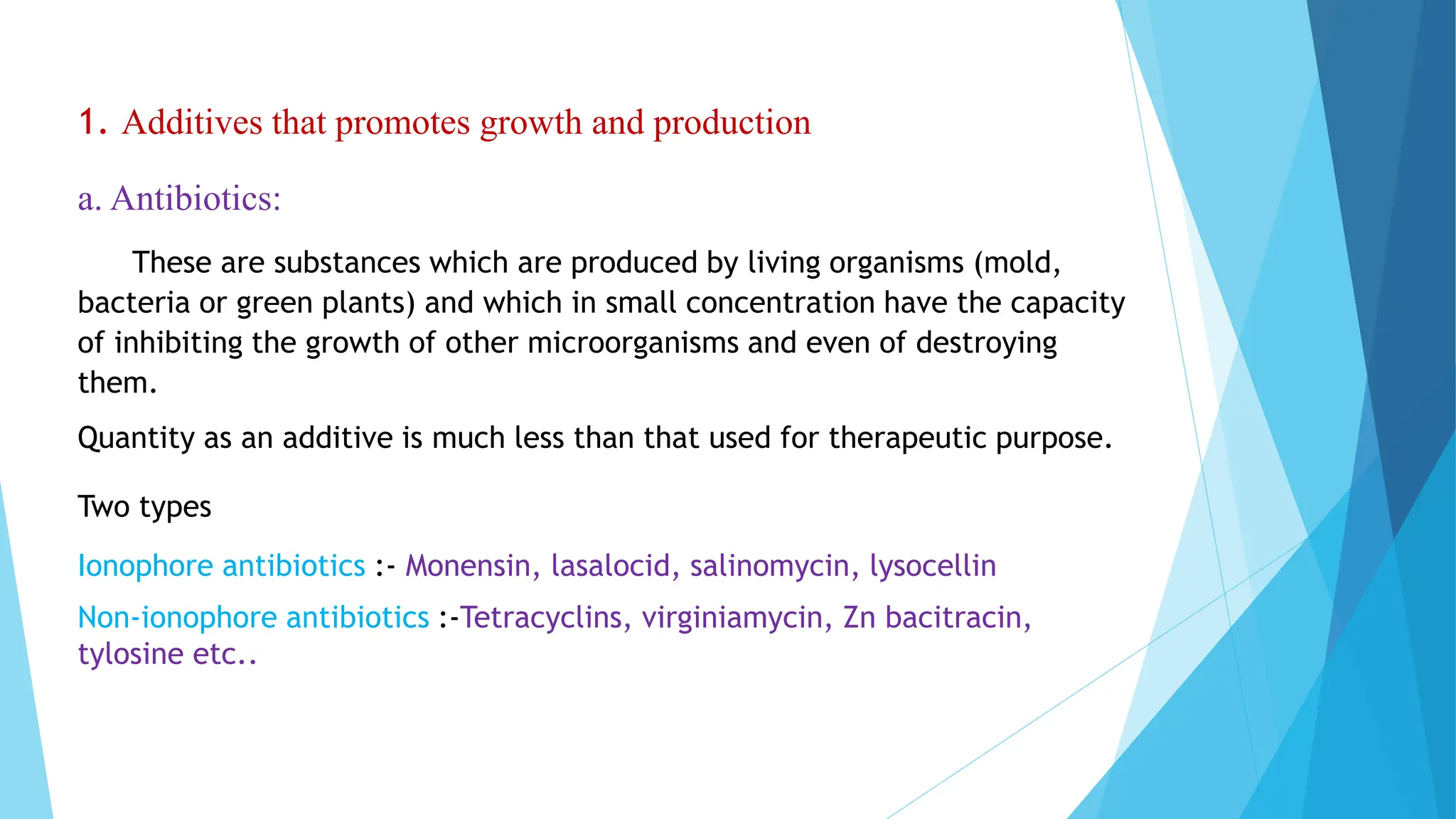 Feed additives, classification and examples | PPTX