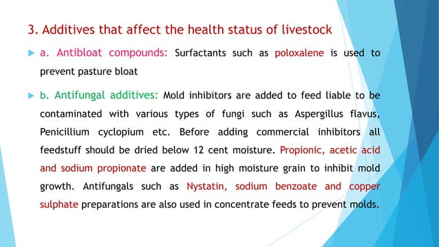 Feed additives, classification and examples | PPTX