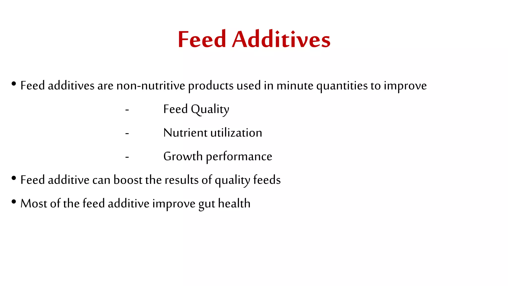 Feed additives for poultry | PPSX