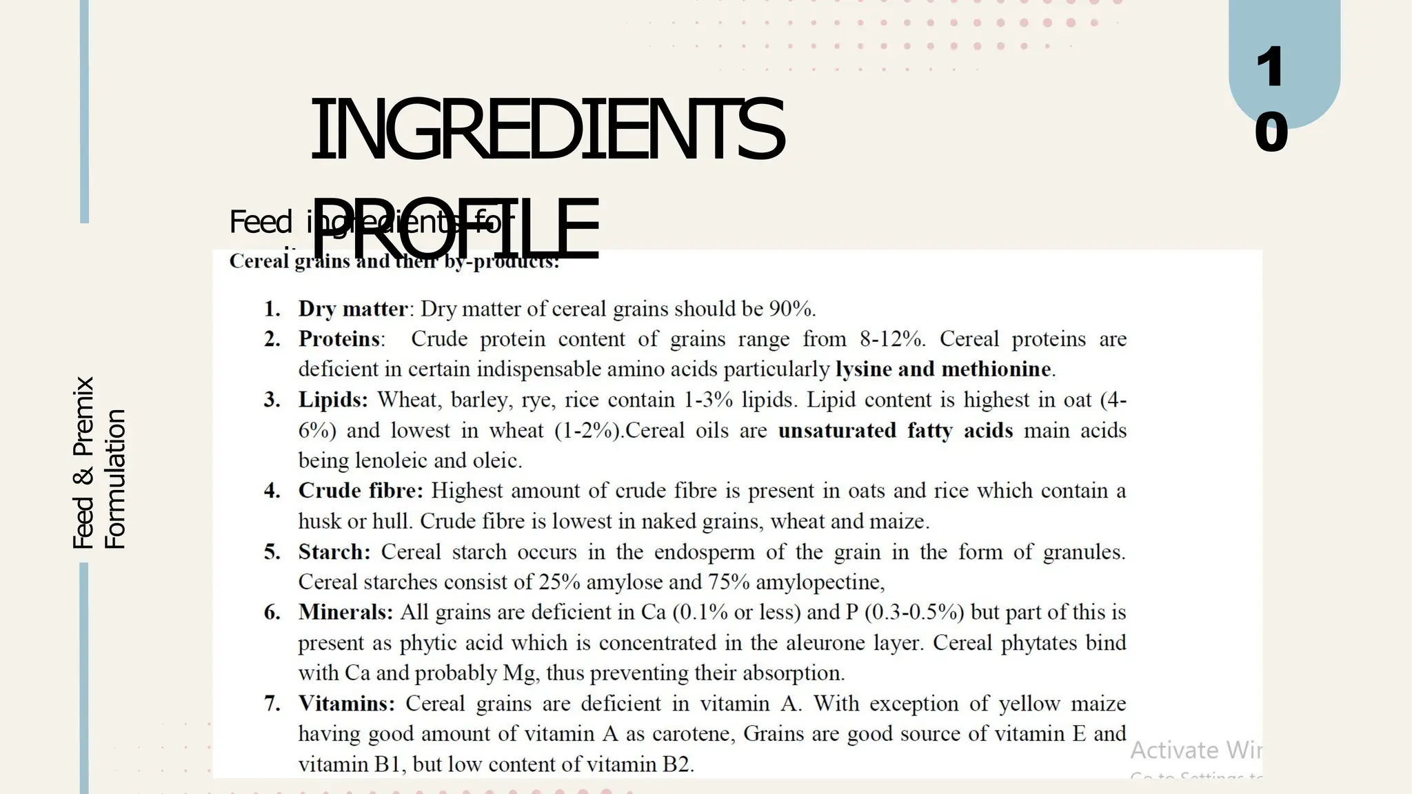 Feed and Premix formulation-Presentation Animal Nutrition | PPTX