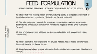 Feed and Premix formulation-Presentation Animal Nutrition | PPTX