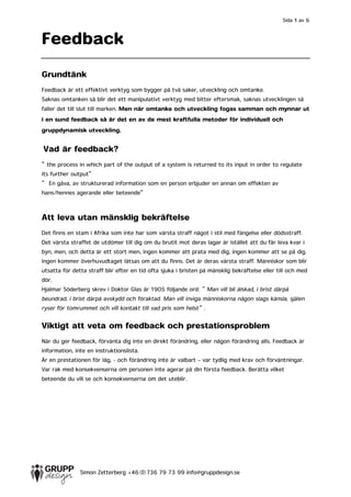 Feedback | PDF