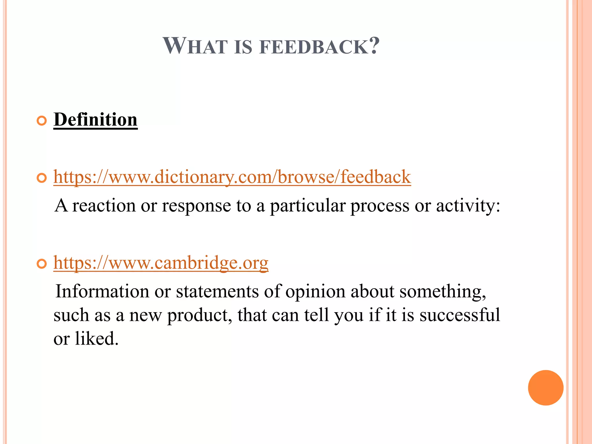 Feed back | PPT