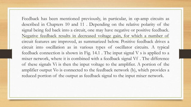 FEEDBACK-AND-OSCILLATOR-CIRCUITS.pptx | Consumer Electronics | Technology & Computing
