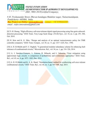 Feedback based low-power soft-error-tolerant design for dual-modular redundancy | PDF