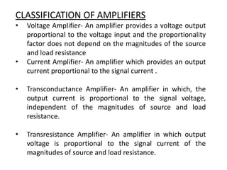 Feedback amplifiers | PPTX