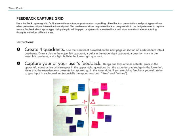 Feedback capture grid | PPT