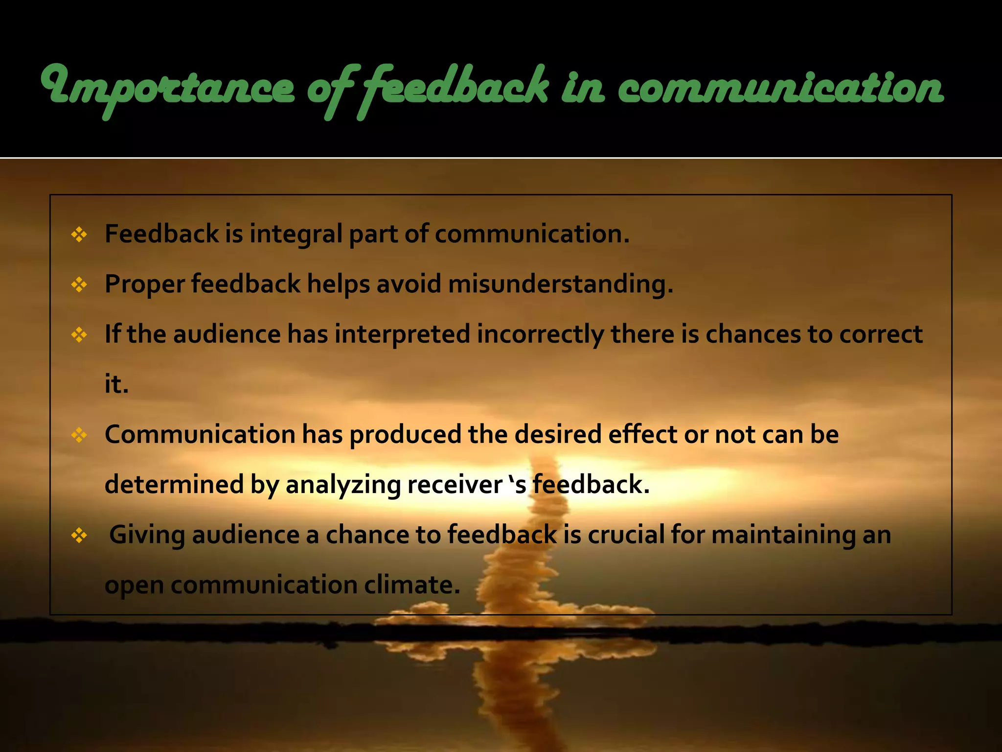 Feedback communication | PPTX | Business | Business and Finance