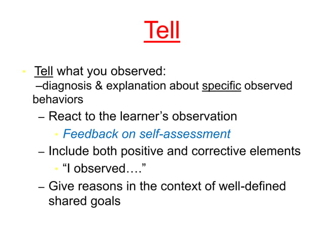 Feedback for medical students | PPTX | Healthcare Industry | Industries