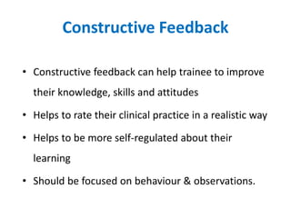 Feedback for medical students | PPTX