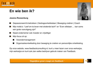Feedback en Jessica stellen zich voor! | PPT