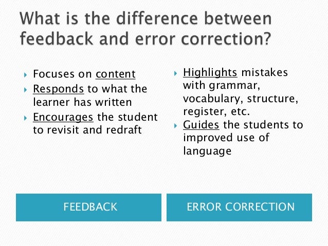Feedback & error correction with web 2.0 tools