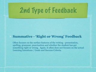 Effective Feedback | KEY | Educational Assessment | Education