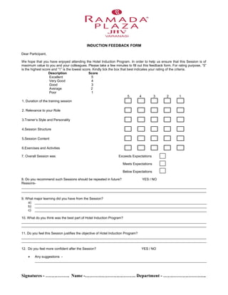 Feedback form | PDF