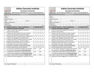 Feedback form - Indian concrete institute | PPT