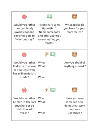 Feedback Game | DOCX