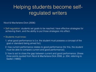 Feedback for self-regulation | PPT