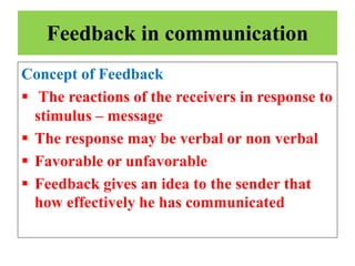 Feedback in communication | PPTX