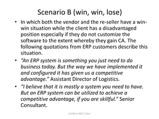 Feedback in the ERP Value-Chain What Influence has Thoughts about ...