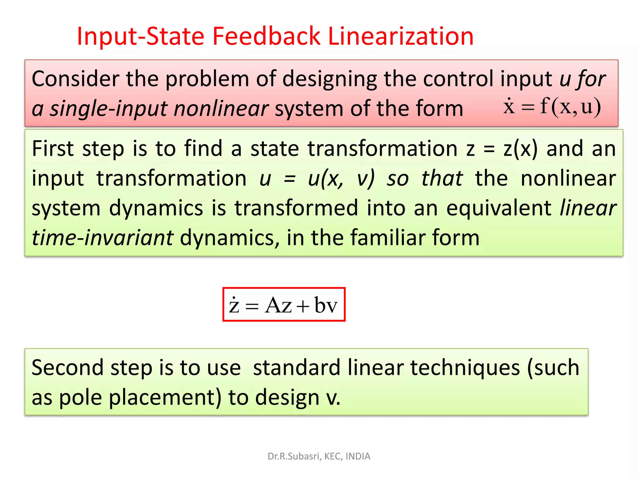 Feedback linearisation | PDF