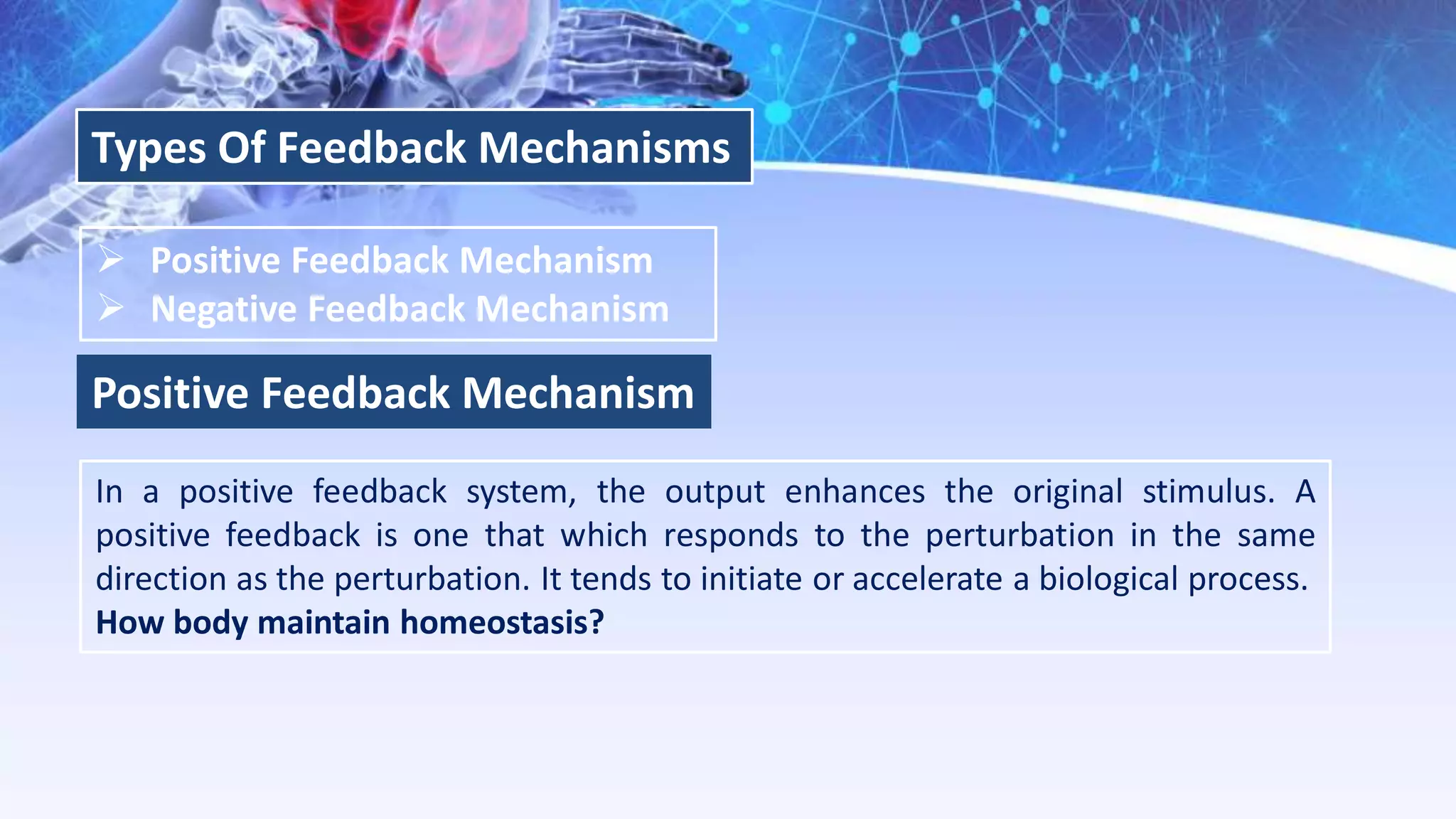 Feedback mechanism of metabolism (Positive and Negative feedback ...