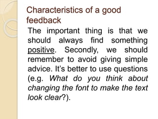 Feedback motivation ppt | PPTX