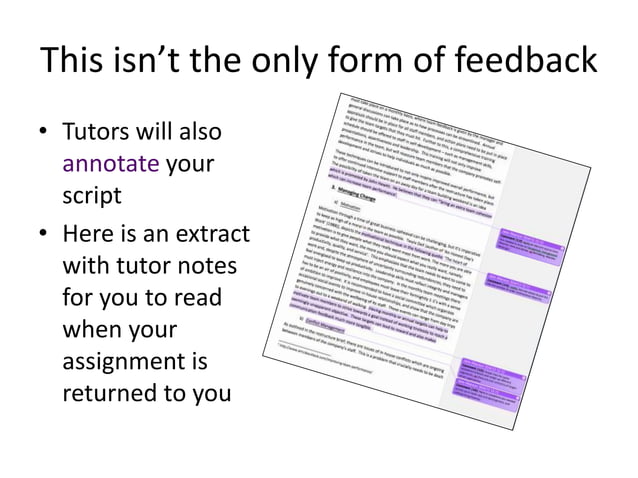 Feedback on assignments | PPTX