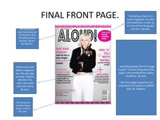 Feedback on my magazine | PPTX