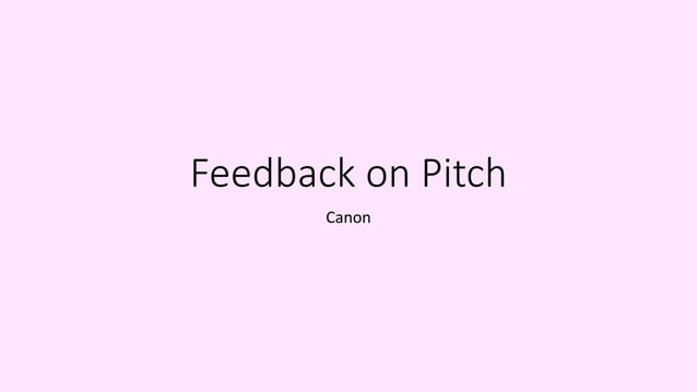 Feedback on pitch survey | PPT