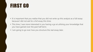 Feedback on your first analysis | PPT