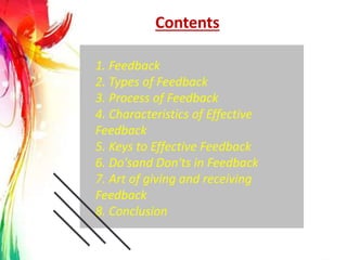 Feedback ppt | PPTX