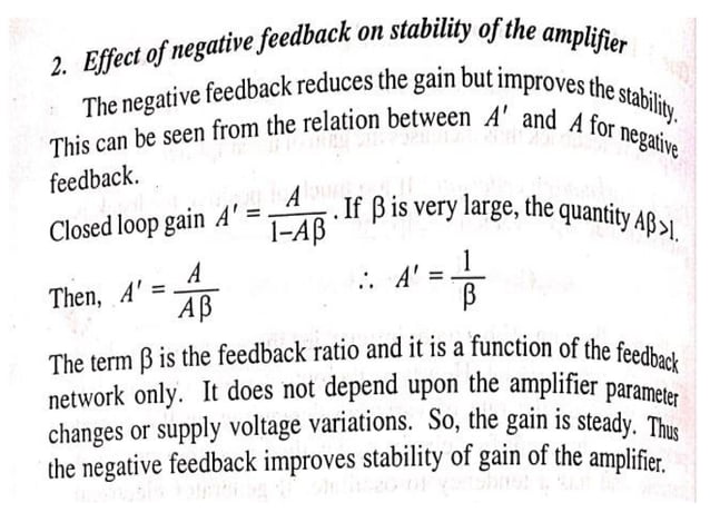 Feedback principle, Effect of feedback on the gain of the amplifier.pptx
