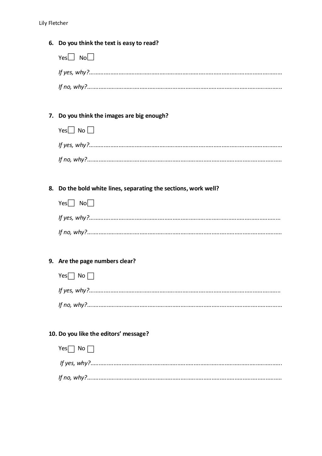 Feedback Questionnaire feedback-questionnaire