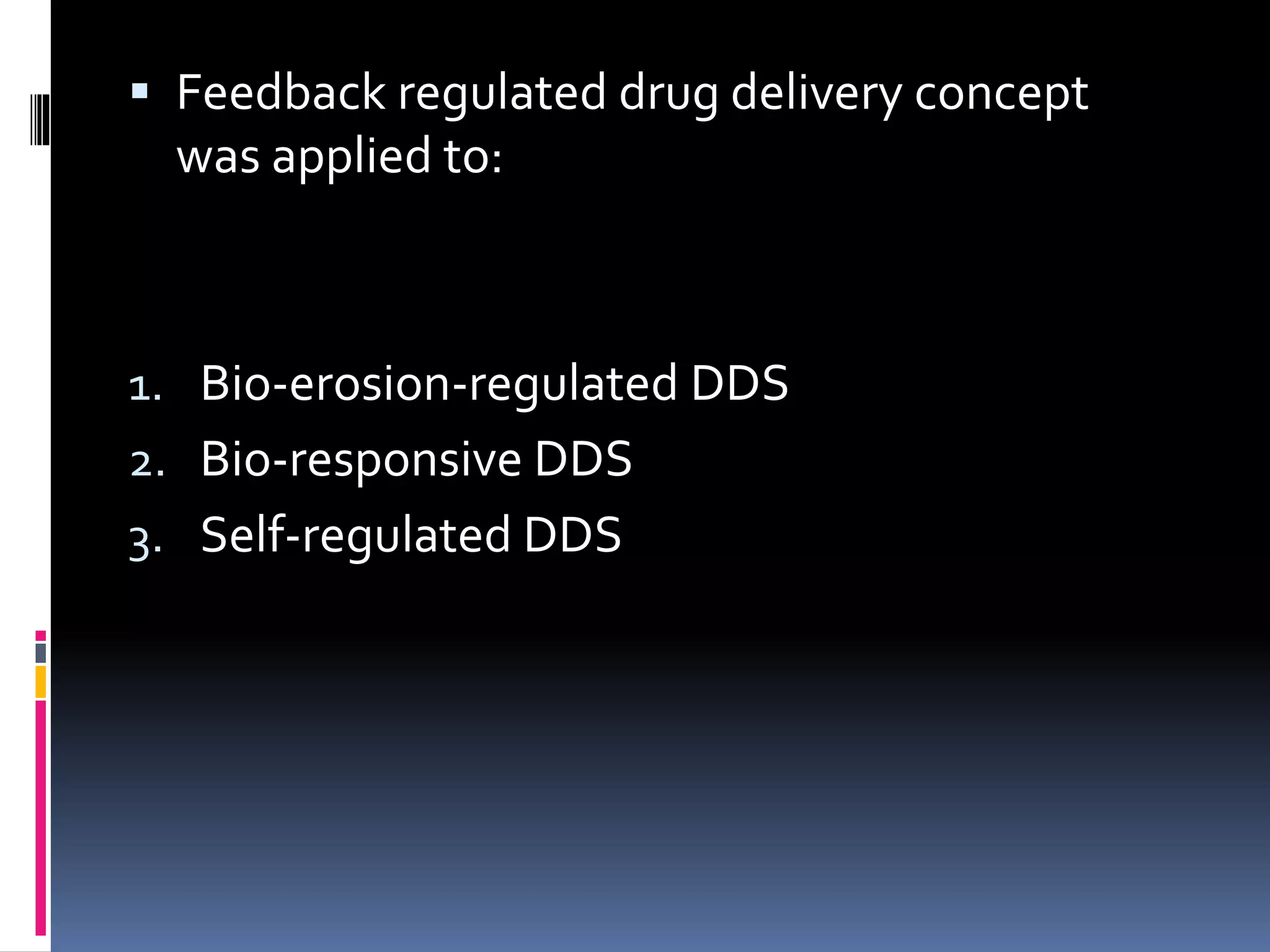 Feedback regulated drug delivery system | PPTX