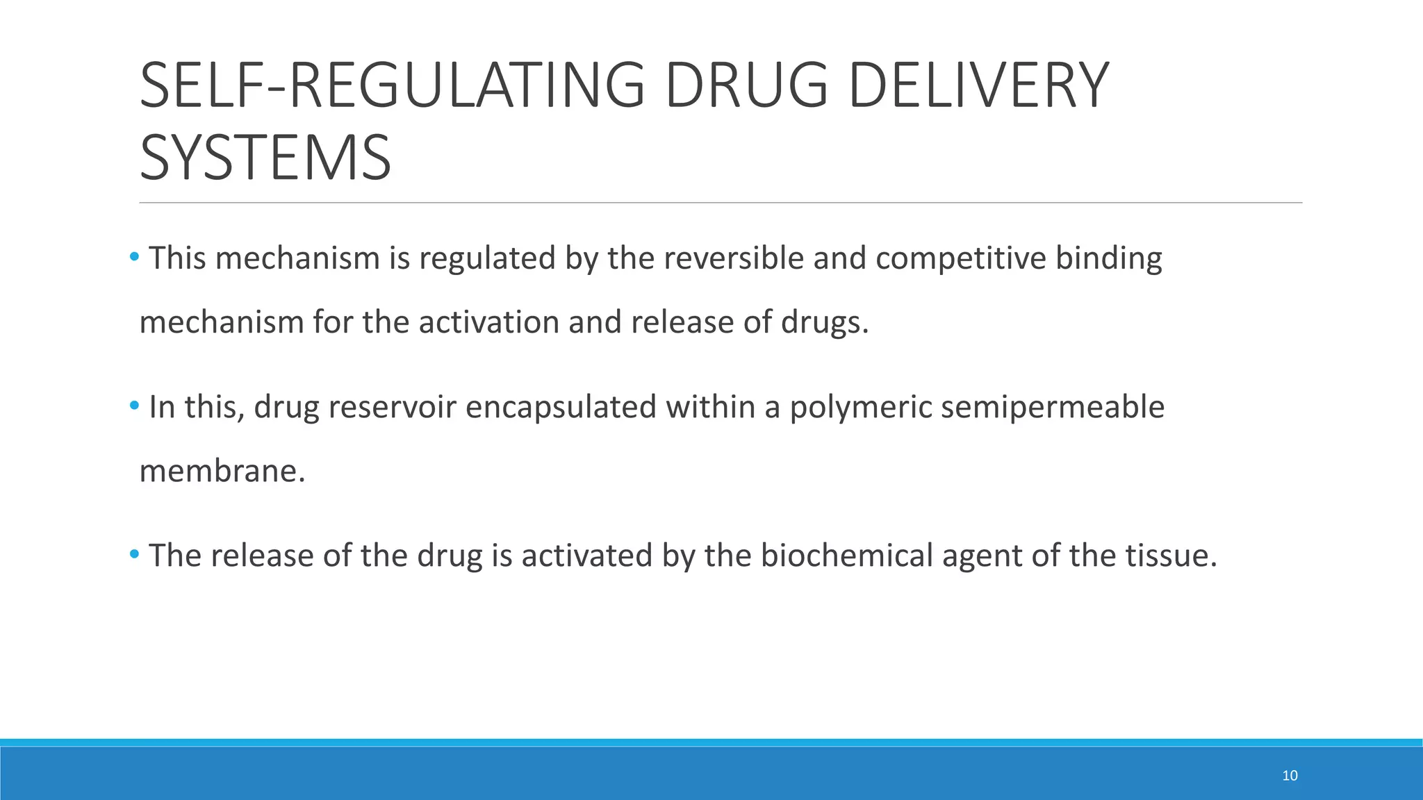 FEEDBACK REGULATED DRUG DELIVERY SYSTEMS | PPTX