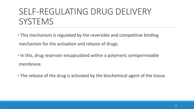 FEEDBACK REGULATED DRUG DELIVERY SYSTEMS | PPTX