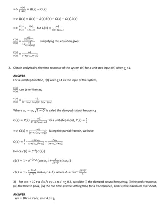 FEEDBACK REPORT for control system .docx