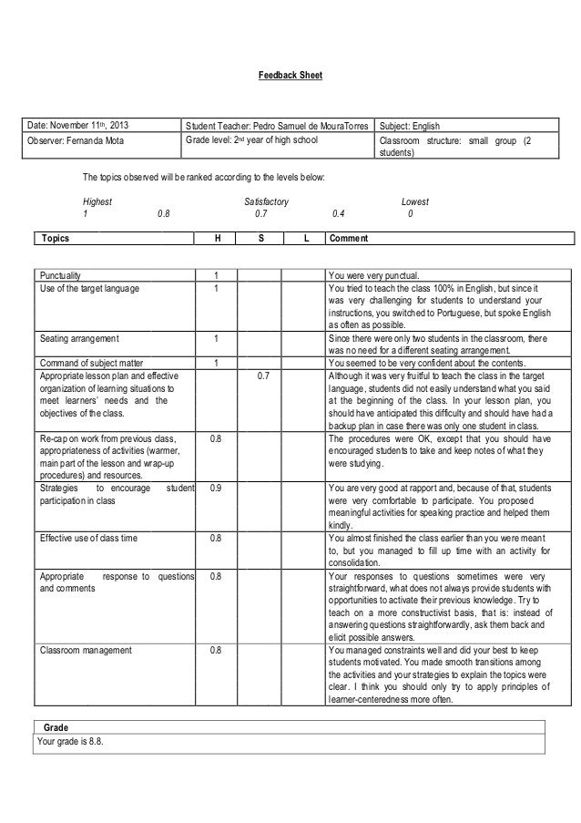 Feedback Sheet feedback-sheet