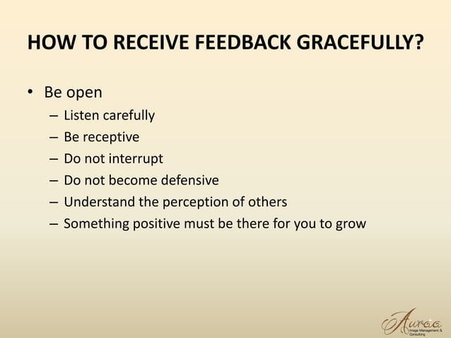 How to Give & Receive Feedback Effectively | PPT