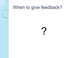 Feedback slides | PPTX
