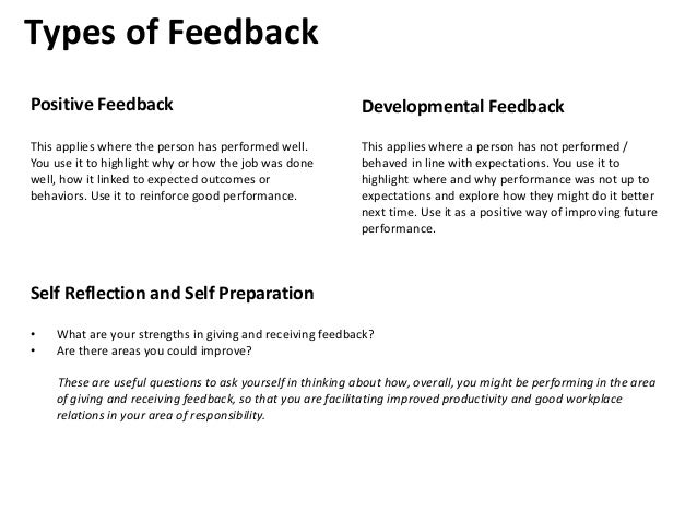 Feedback techniques