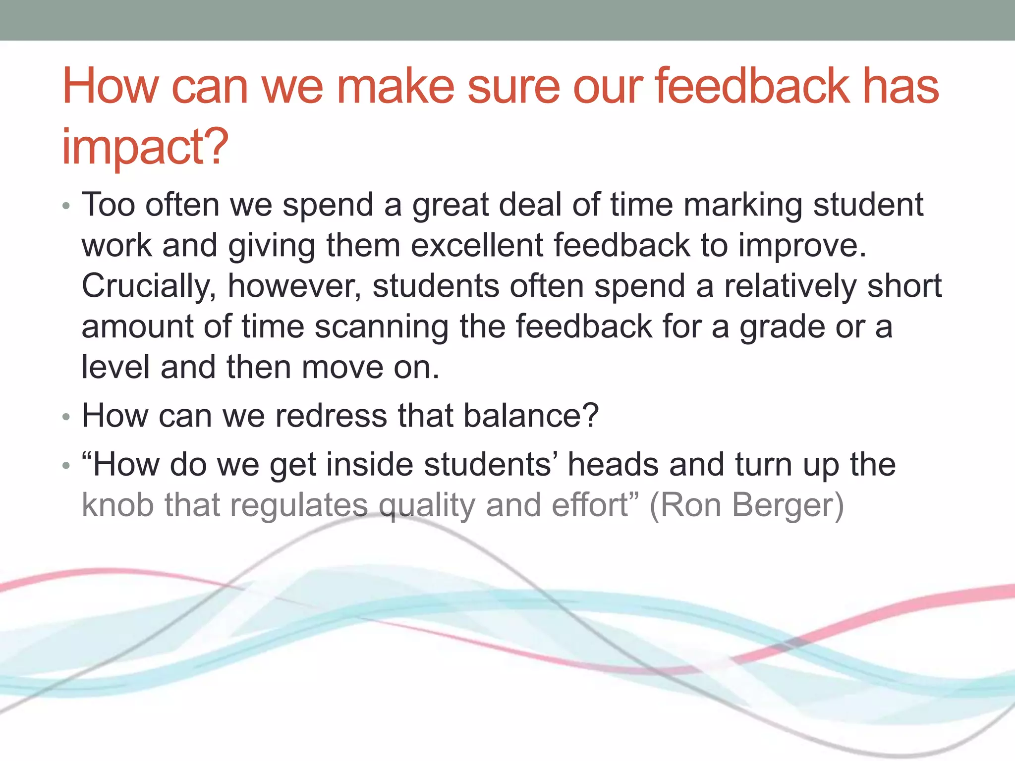 Feedback that moves learning forward | PPTX