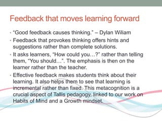 Feedback that moves learning forward | PPTX | Educational Assessment ...