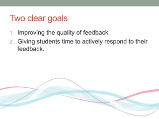 Feedback that moves learning forward | PPTX | Educational Assessment ...