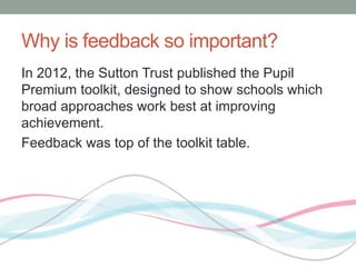 Feedback that moves learning forward | PPTX | Educational Assessment ...