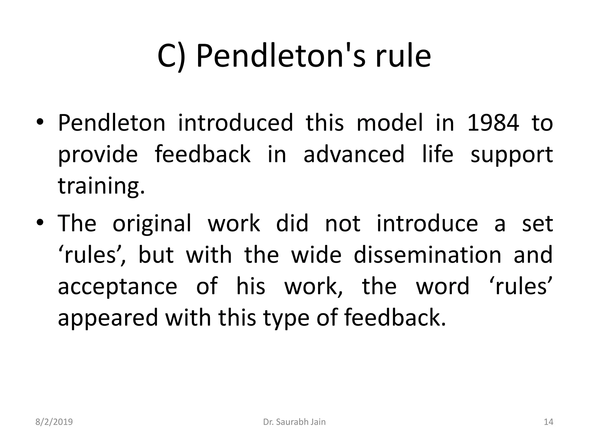 Feedback to medical students | PPTX