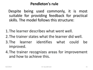 Feedback to medical students | PPTX