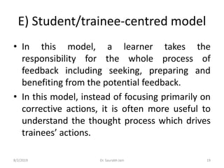 Feedback to medical students | PPTX