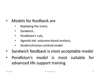 Feedback to medical students | PPTX