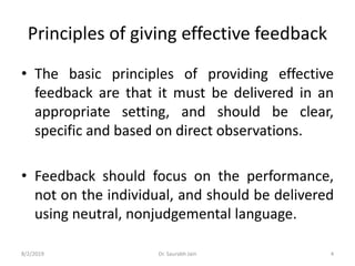 Feedback to medical students | PPTX